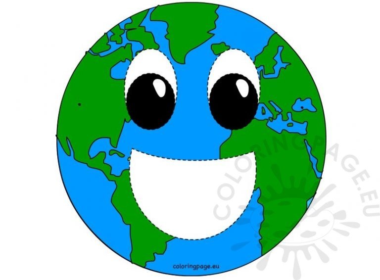 Earth Day Craft - Earth Mask | Coloring Page