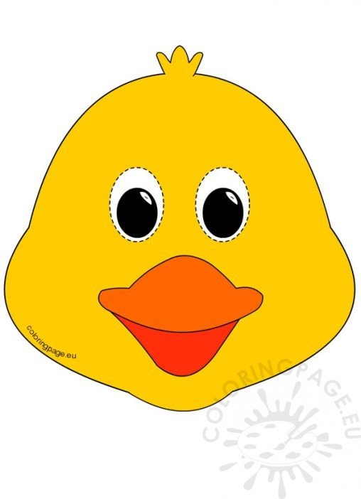 Easter Crafts - Chick mask | Coloring Page