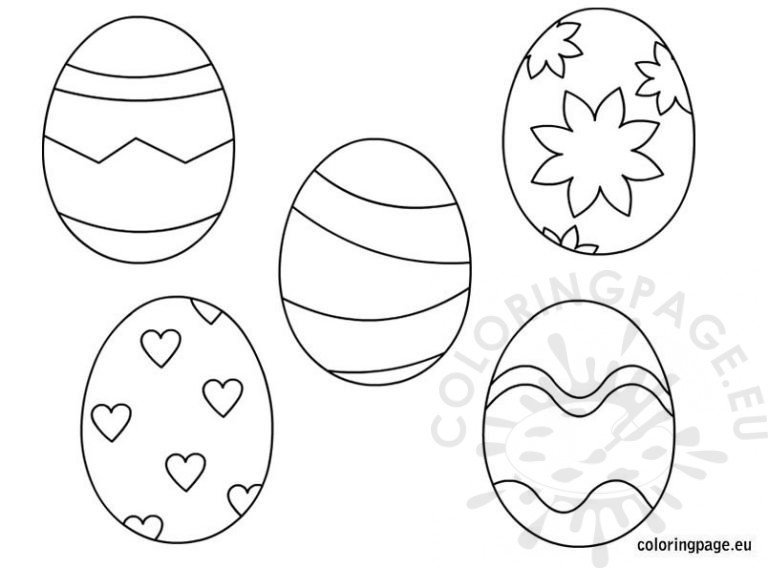 Printable Easter Eggs for kids | Coloring Page