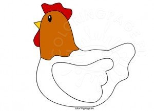 Farm Animals - Chicken | Coloring Page