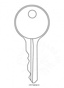 Printable Picture Of Key | Coloring Page