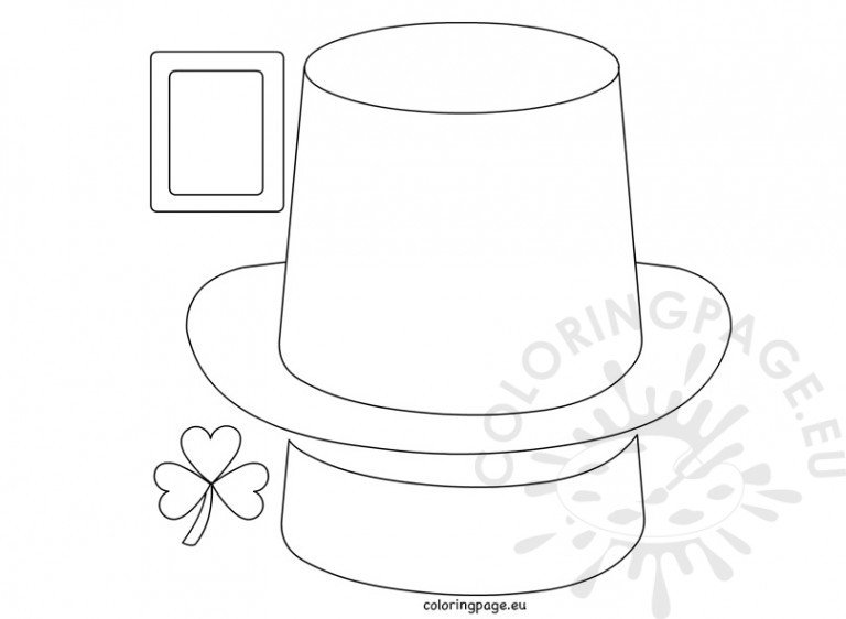Leprechaun Hat Paper craft | Coloring Page