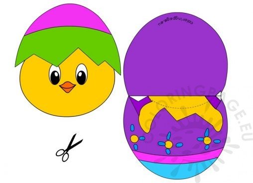Paper Easter Craft for Children | Coloring Page