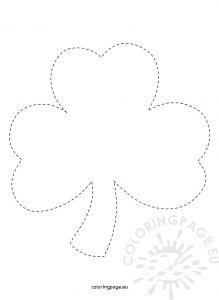 Preschool Tracing Shamrock | Coloring Page