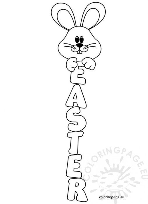 Easter bunny signs coloring sheets | Coloring Page