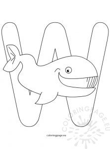 Letter W printable | Coloring Page
