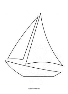Sailboat Template Printable | Coloring Page
