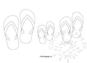 Summer Flip Flop | Coloring Page