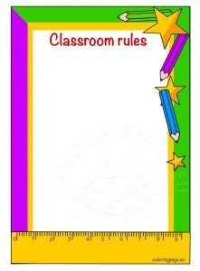 Classroom rules printable | Coloring Page