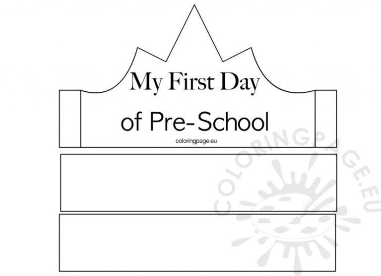 First day of school crown | Coloring Page