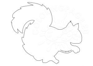 Printable squirrel template | Coloring Page