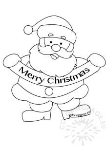 Merry Christmas Santa Claus Picture | Coloring Page