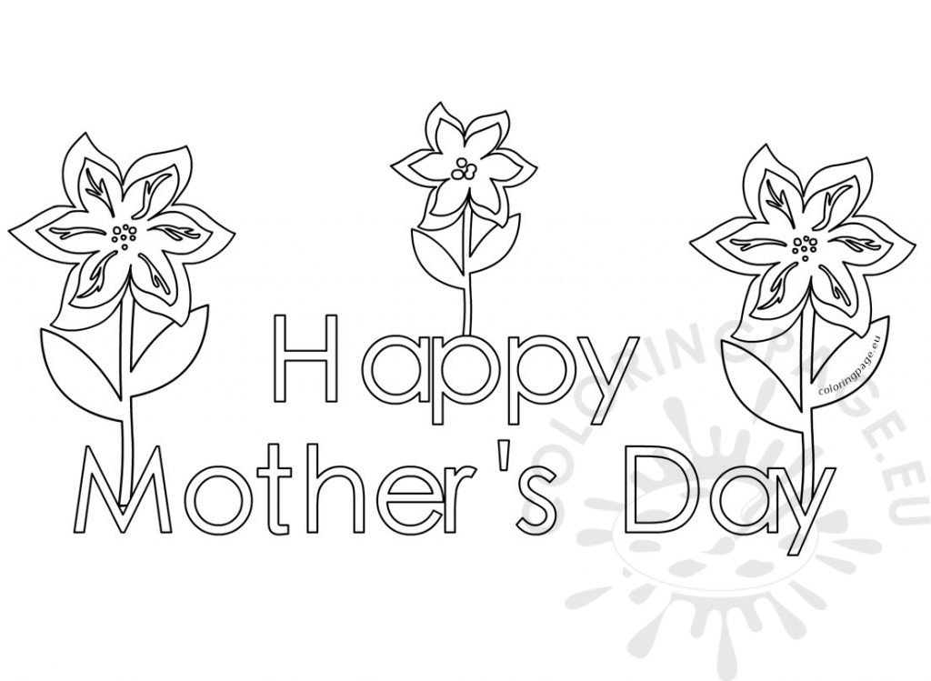 Happy Mothers Day Coloring Pages for Kids | Coloring Page