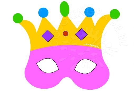 Printable Paper Party Eye Mask | Coloring Page