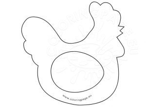 Easter hen template Easter paper craft | Coloring Page