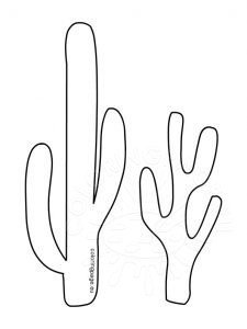 Printable Cactus Template Craft for Kids | Coloring Page
