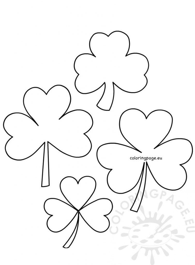 St Patrick's Day Shamrock Templates | Coloring Page
