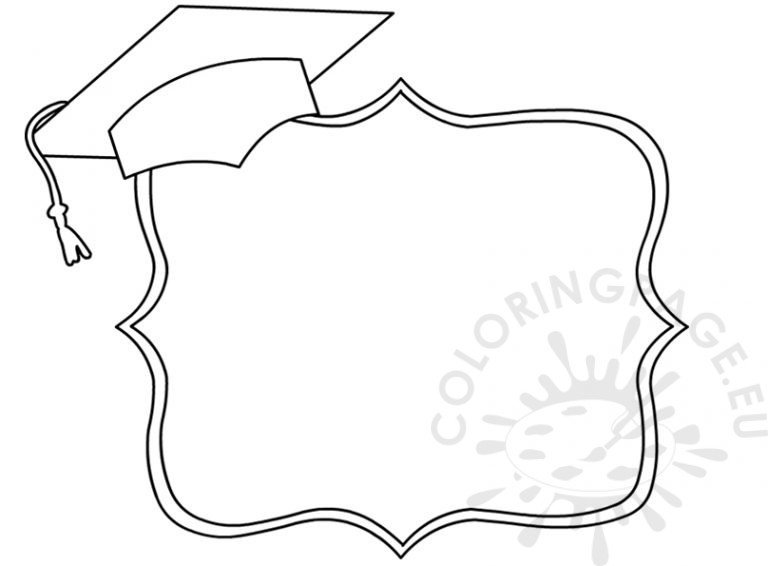 Graduation Decorative Border template | Coloring Page