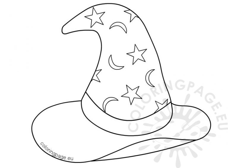 Wizard hat coloring sheet | Coloring Page