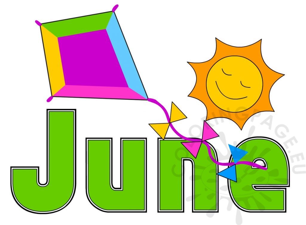 Summer Month June image | Coloring Page