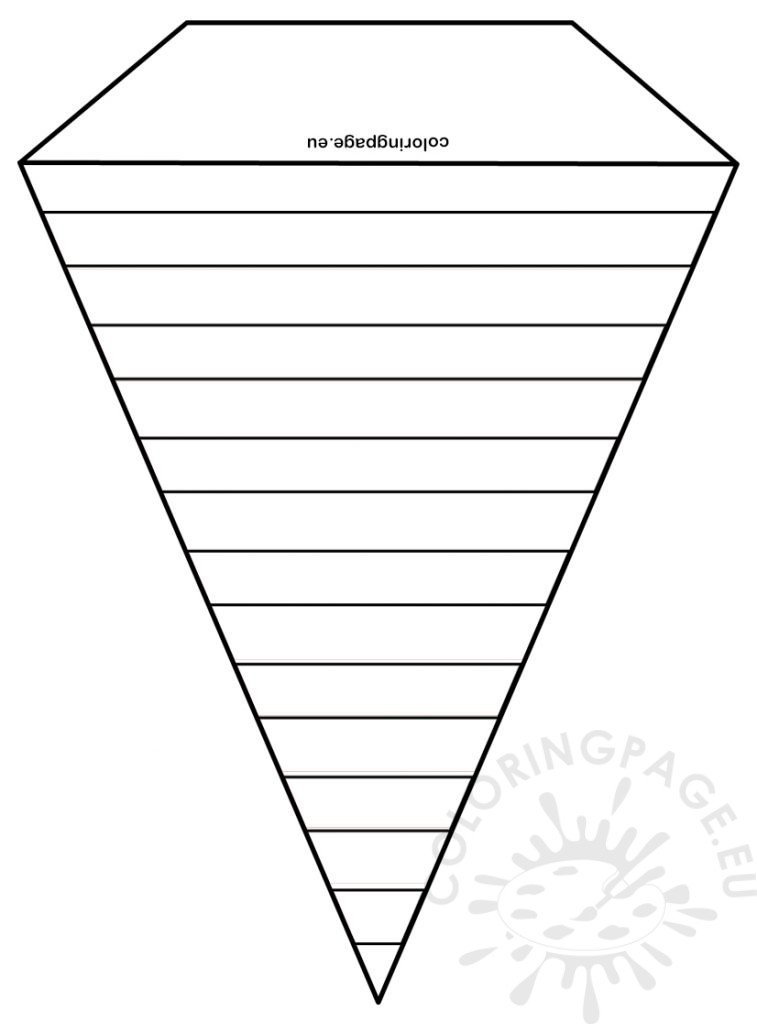 Stripe Party banner template | Coloring Page