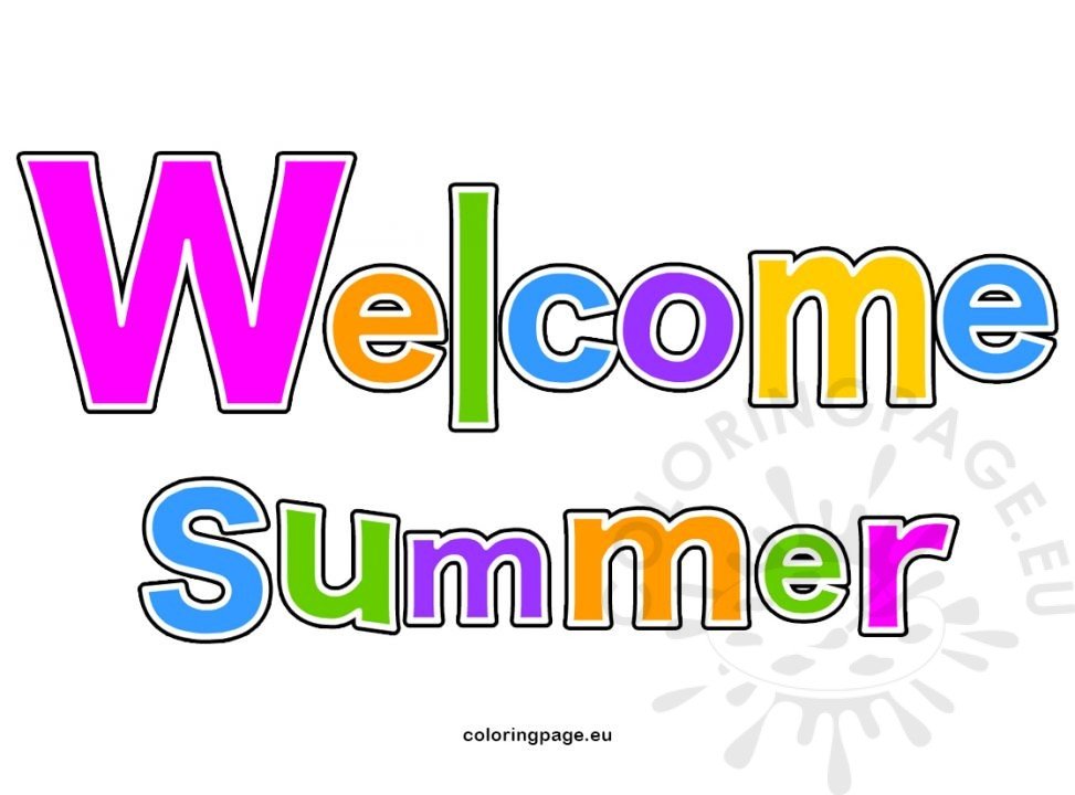 Color Welcome Summer picture | Coloring Page
