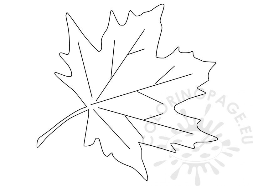 Autumn Leaf Shape Coloring Page Autumn Leaf Shape Coloring Page