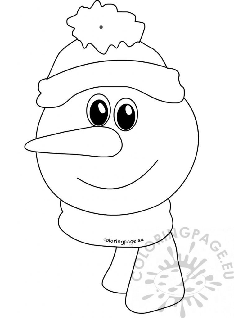 Easy Paper Snowman Ornament | Coloring Page