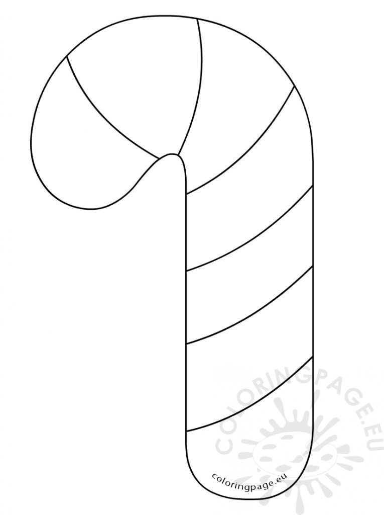 Candy cane template printable | Coloring Page