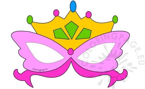DIY paper mask Princess Mask | Coloring Page