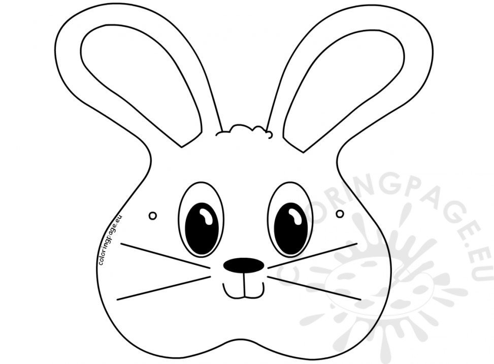 Animal Masks Craft Bunny mask | Coloring Page