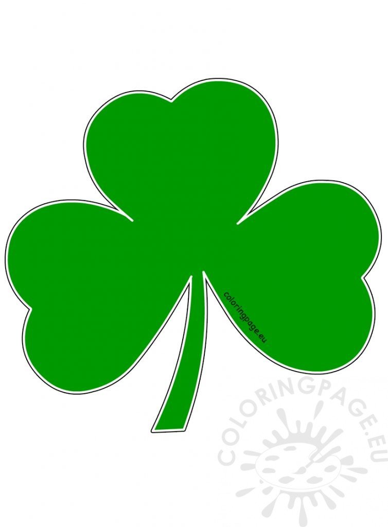 St Patrick's Day Paper Shamrock | Coloring Page