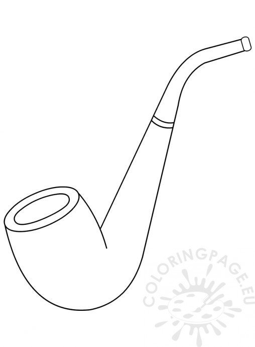 Smoking Pipe Template | Coloring Page