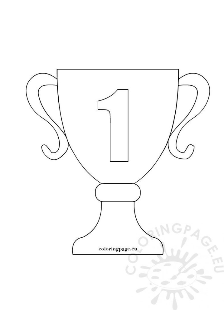 Winning Trophy clip art image | Coloring Page