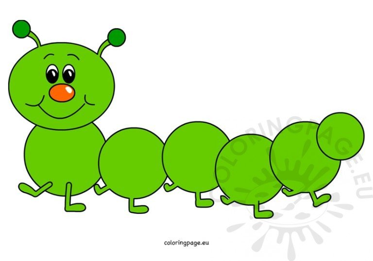 Happy caterpillar printable | Coloring Page