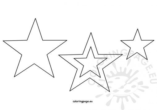 Printable star template | Coloring Page