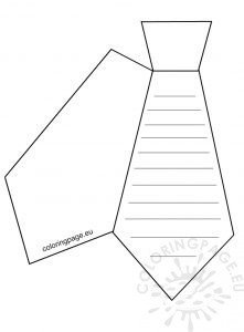 Printable Necktie Father's Day card | Coloring Page