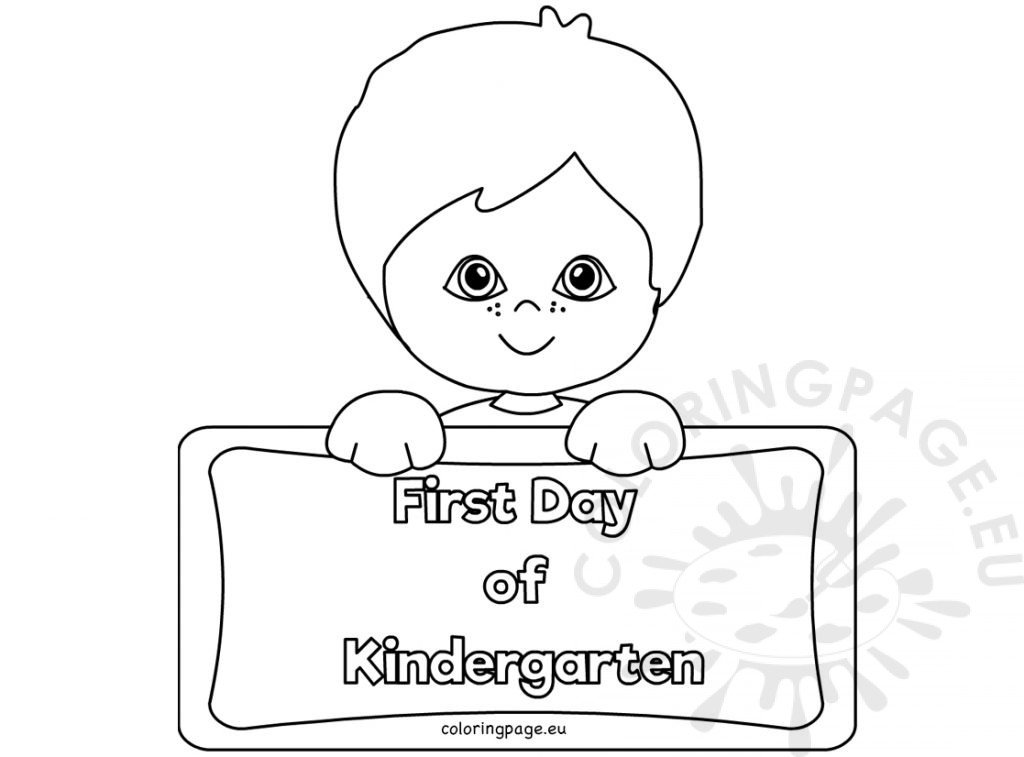 First Day of Kindergarten coloring page | Coloring Page