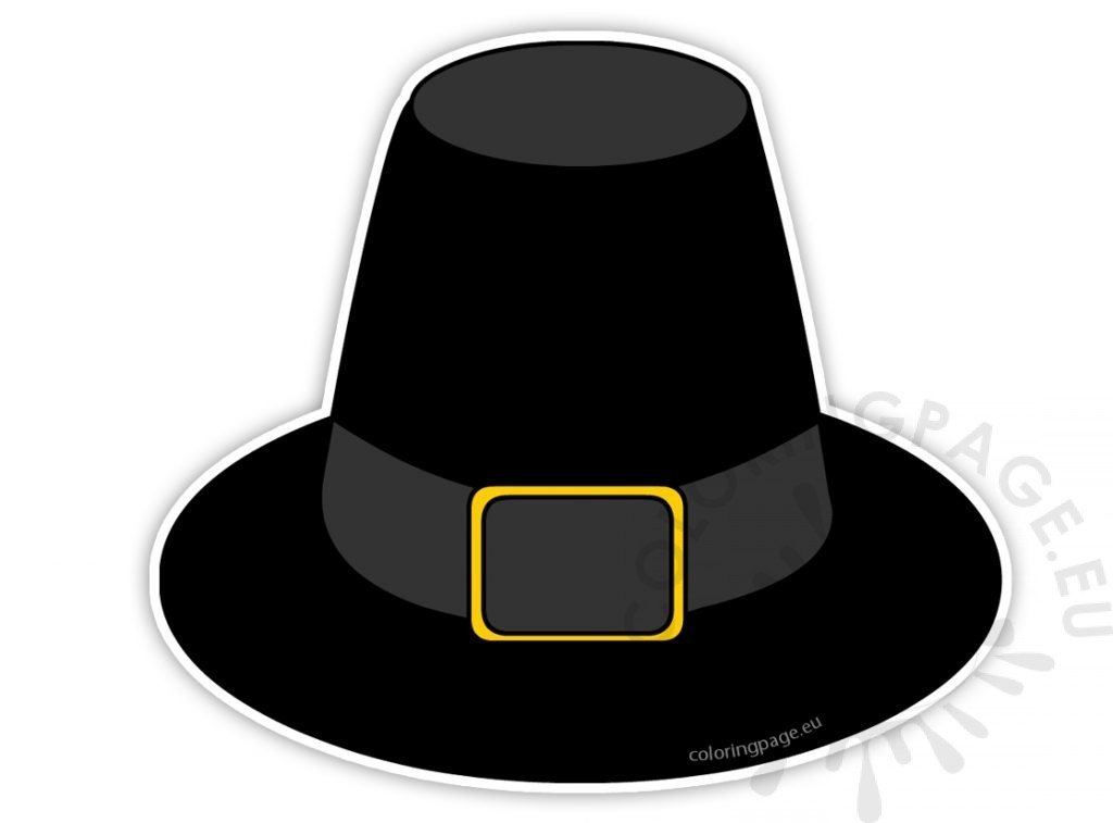 Thanksgiving Pilgrim Hat Printable Coloring Page