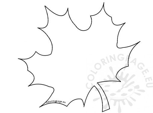 Large Maple Leaf template | Coloring Page