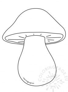 Mushroom template shape for preschool | Coloring Page
