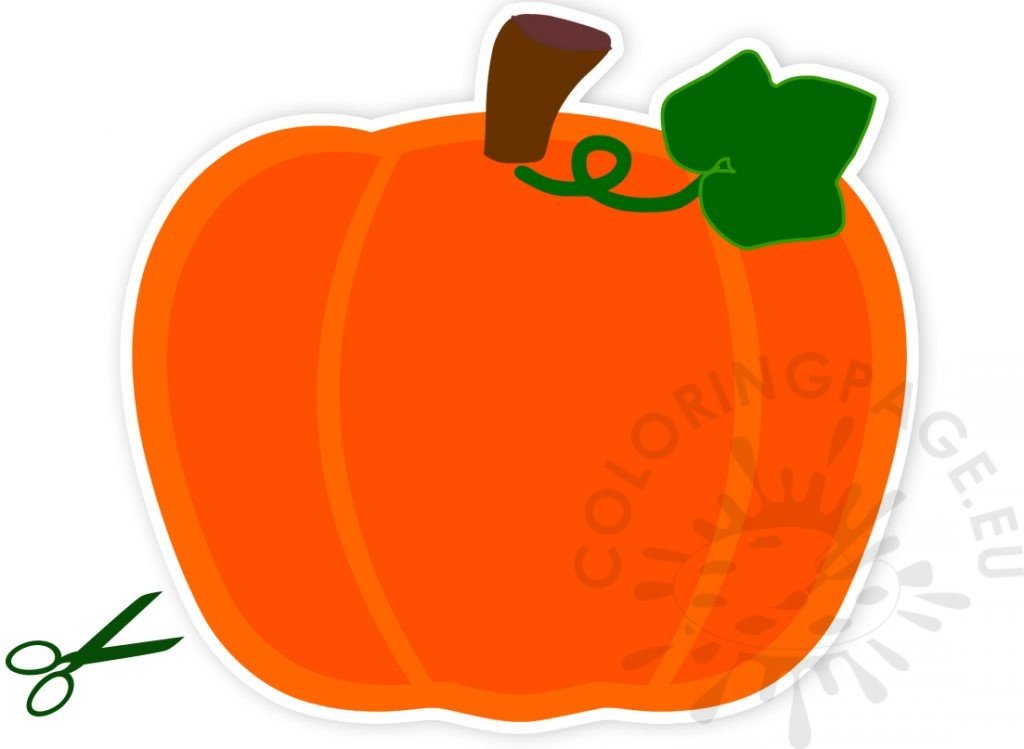 Large pumpkin Shaped Paper Cut Out | Coloring Page