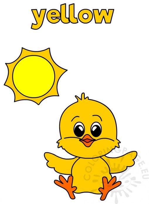 Preschool Color yellow printable | Coloring Page