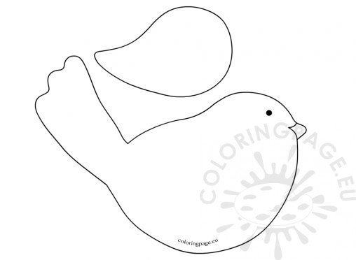 Cute little bird template Animal shapes templates | Coloring Page
