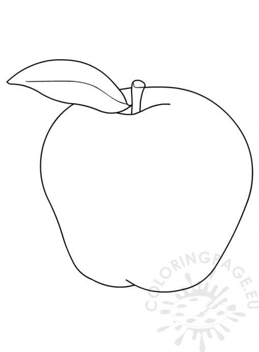 Fruit coloring Apple shape vector | Coloring Page