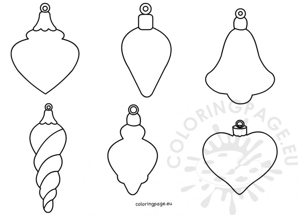 Paper Christmas Decorations Bauble Template | Coloring Page