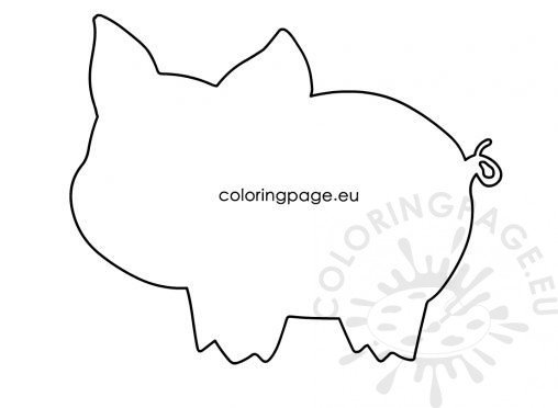 Little pig template printable | Coloring Page