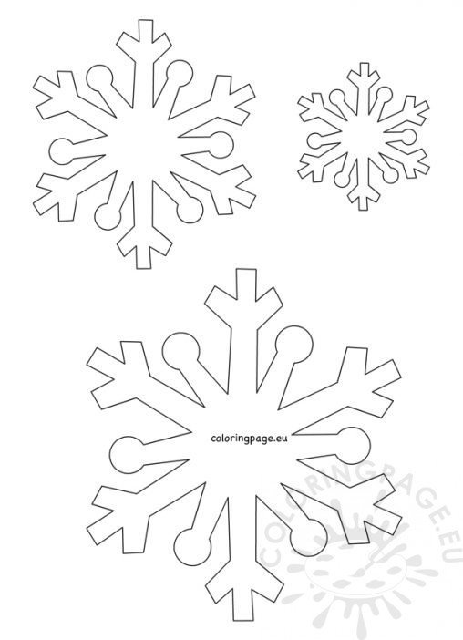 Vector Art Snowflake Shapes printable | Coloring Page