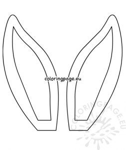 DIY Printable Rabbit Ear Template | Coloring Page