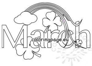 Printable March month color sheets | Coloring Page